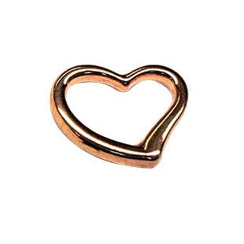 14k Solid Gold Medium Open Heart Pendant Charm - Etsy