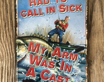 Funny fishing signs | Etsy