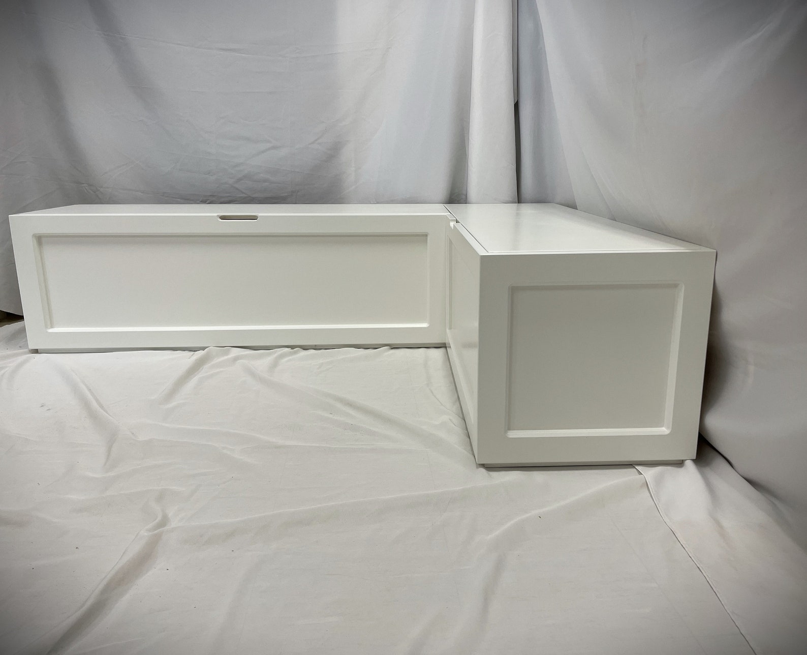 Modern-style Corner Bench Set / Dining Banquette Bench / Top-opening ...