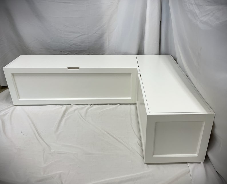 Modern-style Corner Bench Set / Dining Banquette Bench / Top-opening ...