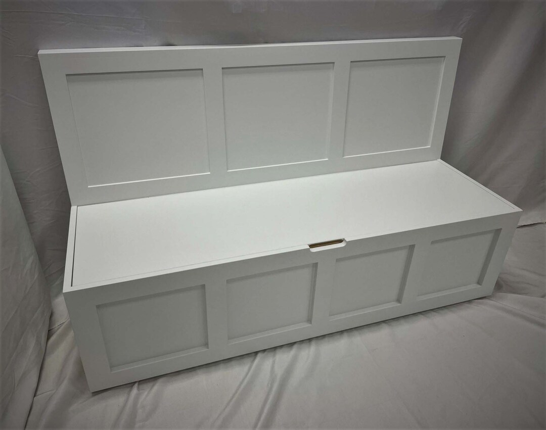 Shaker Storage Bench W/ Backrest / Top-opening Bench / Dining Banquette ...