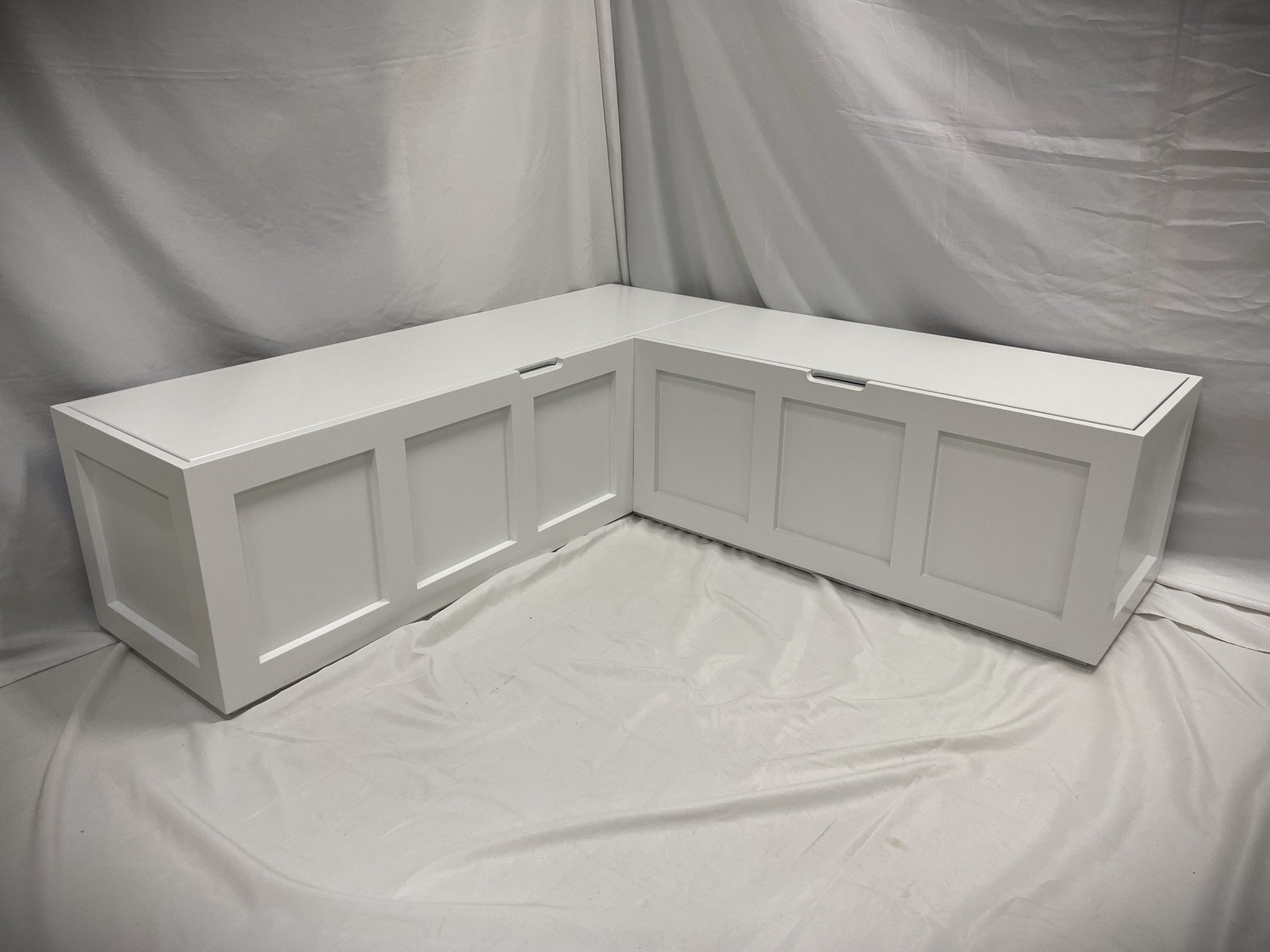 Shaker-style Corner Bench Set / Dining Banquette Bench / Top-opening ...