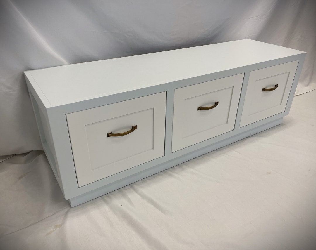 Shaker-drawer Storage Bench / Window Bench / Banquette Bench / Mudroom ...