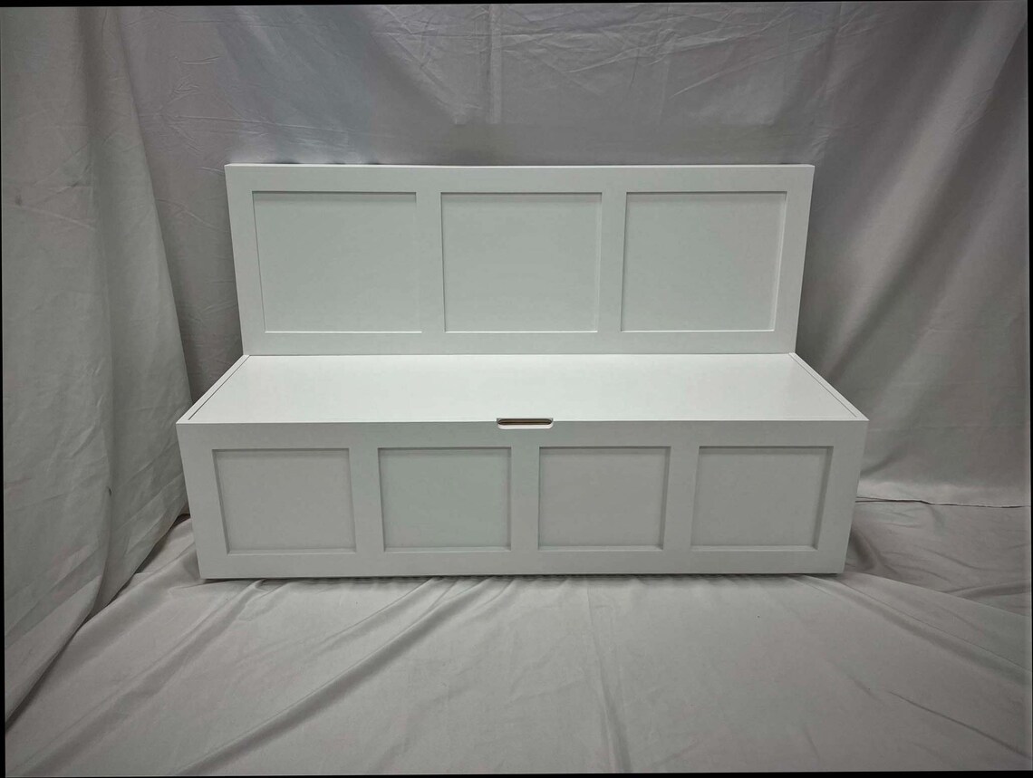Shaker Storage Bench W/ Backrest / Top-opening Bench / Dining - Etsy