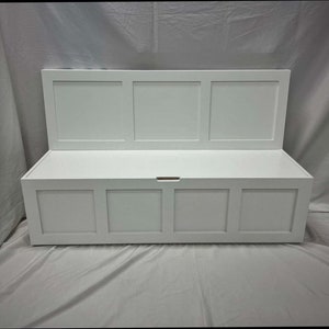 Shaker Storage Bench W/ Backrest / Top-opening Bench / Dining Banquette ...