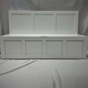 Shaker Storage Bench W/ Backrest / Top-opening Bench / Dining Banquette ...