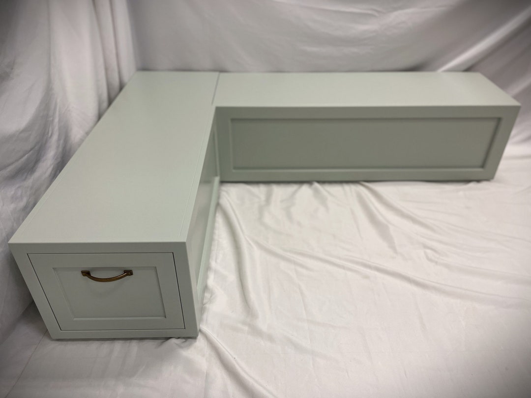 Modern-style Corner Bench Set W/ Drawer Storage / Dining Banquette ...