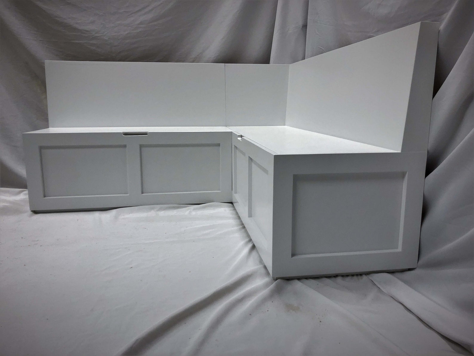 Shaker-style Corner Bench Set W/ Backrest / Dining Banquette Bench ...