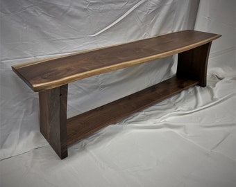 Walnut Live Edge Bench - Etsy