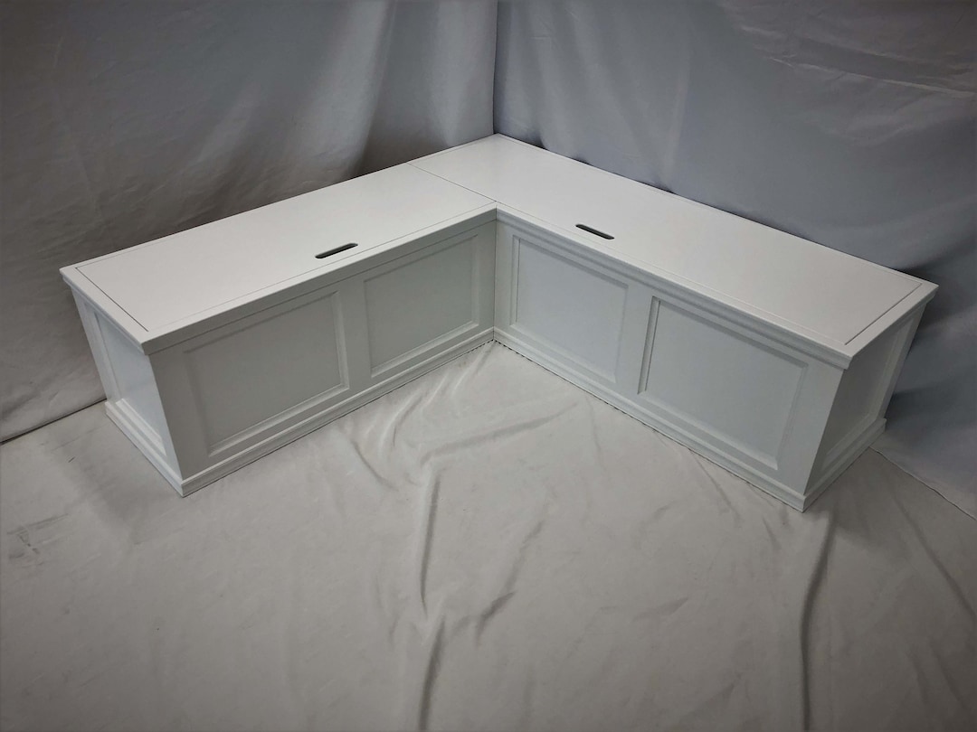 Traditional-style Corner Bench Set / Dining Banquette Bench / Top ...