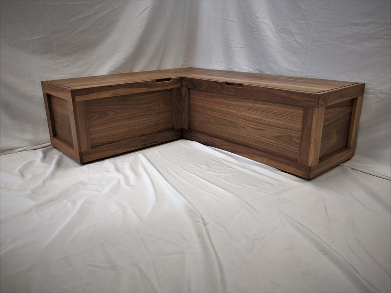 Premium-edition Corner Bench Set / Dining Banquette Bench / Top-opening ...