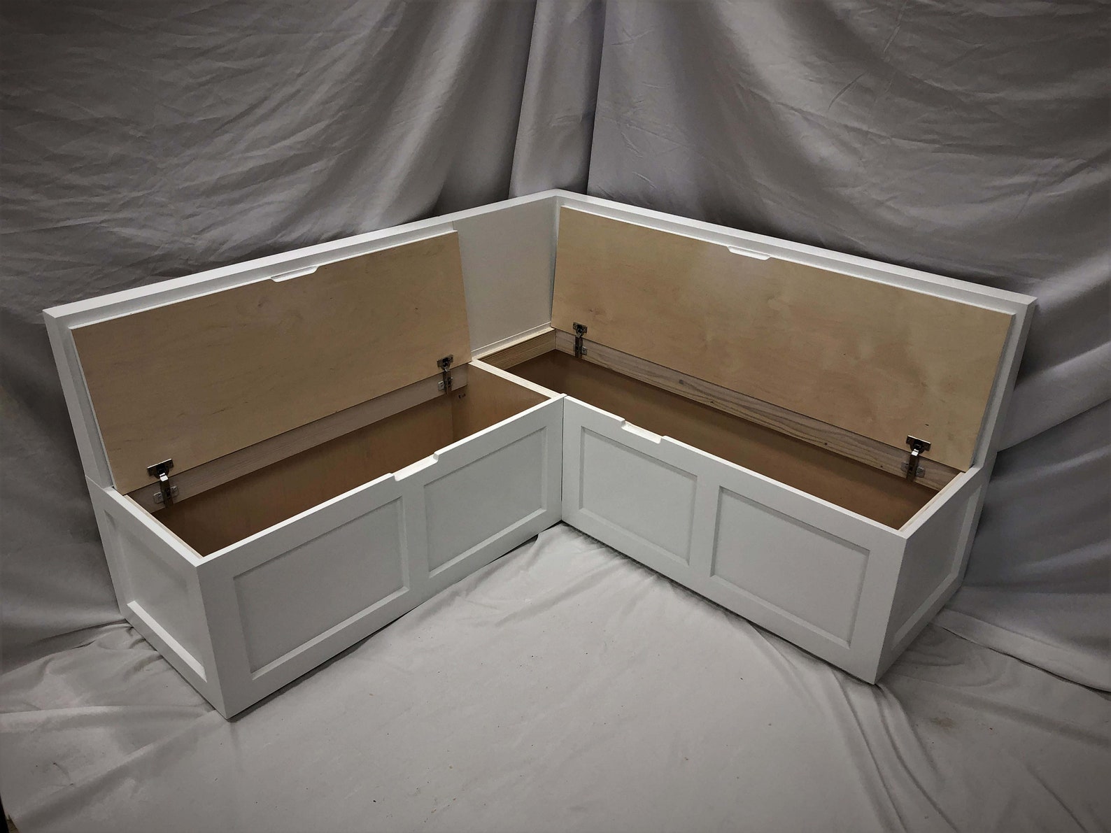 Shaker-style Corner Bench Set W/ Backrest / Dining Banquette Bench ...