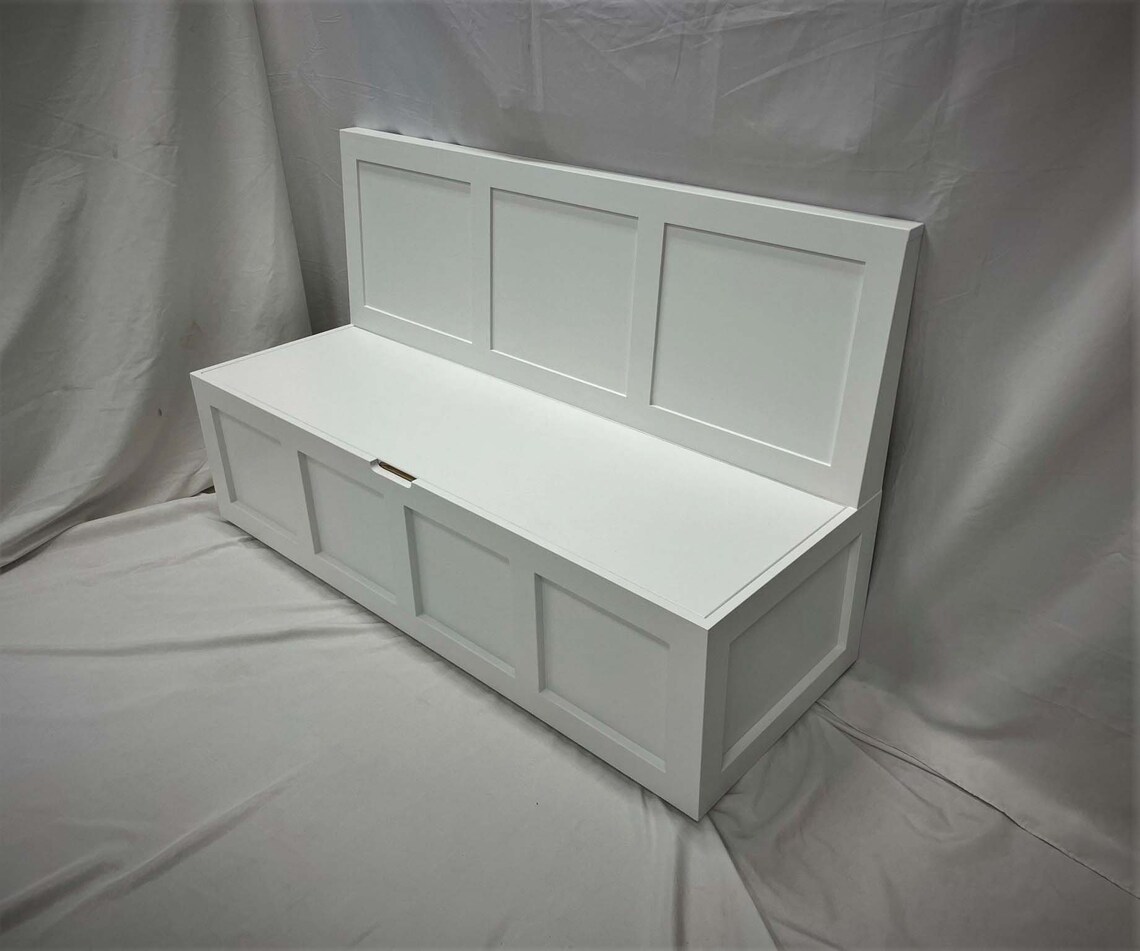Shaker Storage Bench W/ Backrest / Top-opening Bench / Dining - Etsy