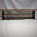 Walnut Live-edge Entryway Bench / Shoe Storage Bench / Reclaim Black ...
