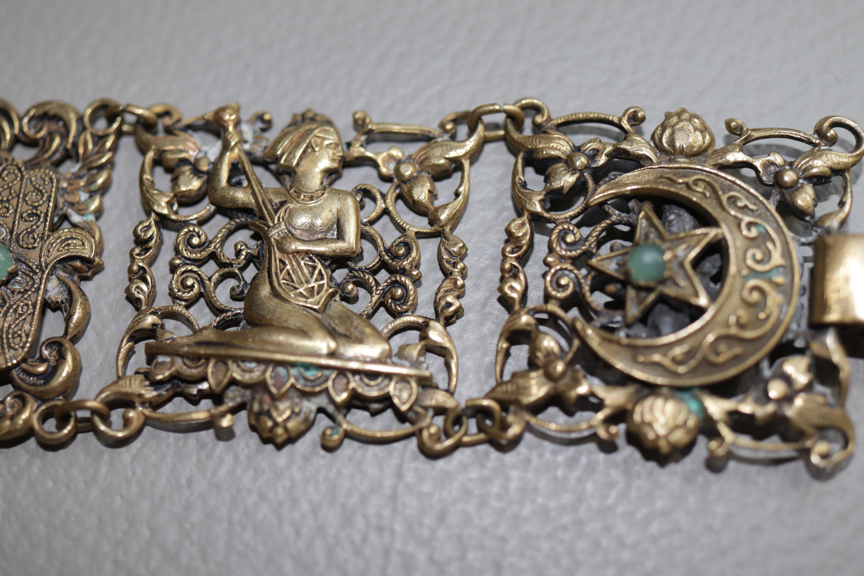 Art Deco Neiger Egyptian Revival Bracelet - Etsy