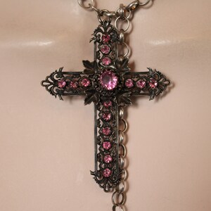 Victorian Filigree Cross Medallion With Pastes - Etsy