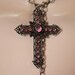 Victorian Filigree Cross Medallion With Pastes - Etsy