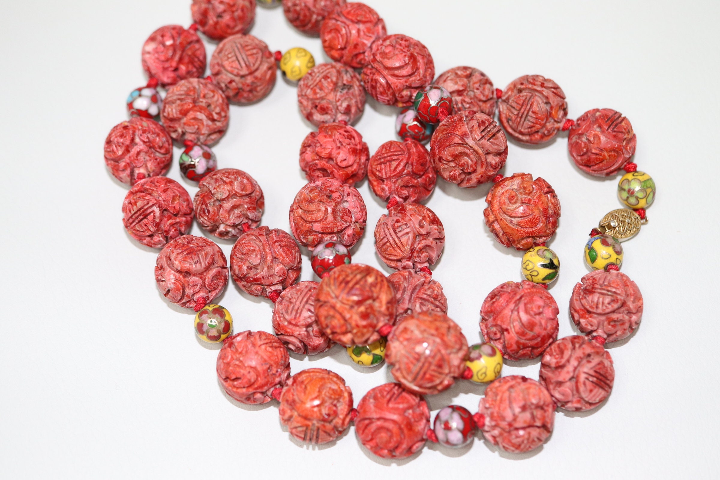 Chinese Coral Beads Etsy