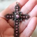 Victorian Filigree Cross Medallion With Pastes - Etsy