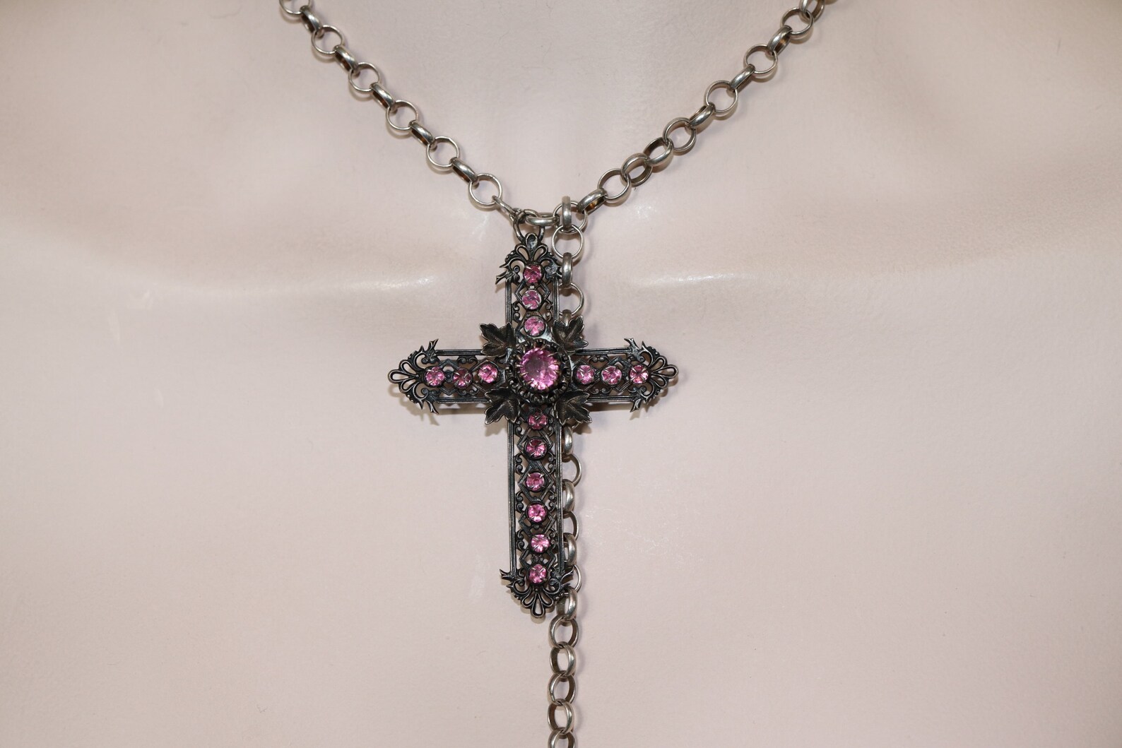 Victorian Filigree Cross Medallion With Pastes - Etsy