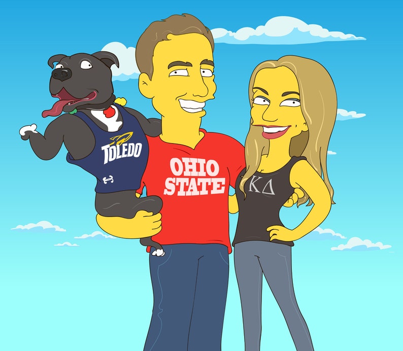 Caricature Personalized Gift Cartoon Portrait Custom | Etsy