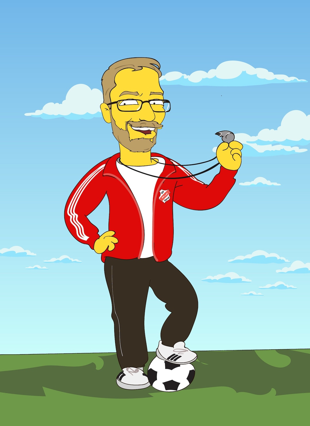 Custom Cartoon Illustration. Simpsons Portrait. Father Gift. Caricature ...