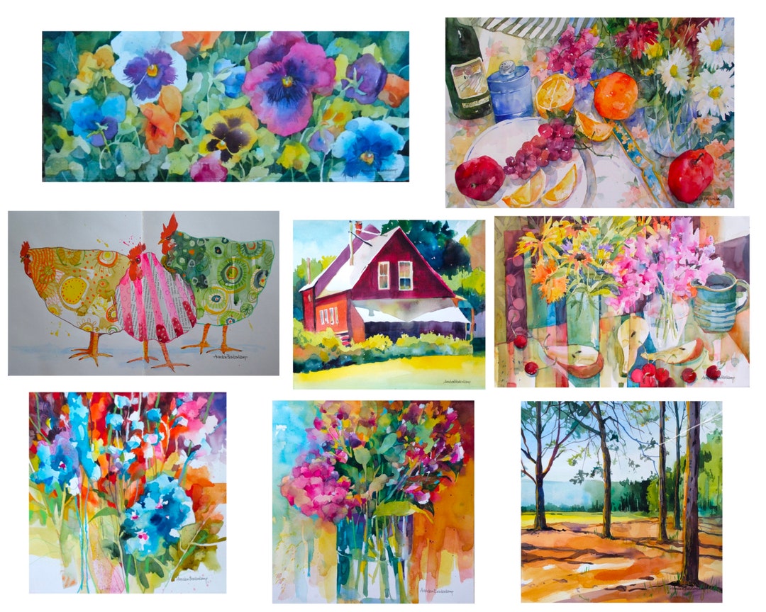 Multi Colored Card Set - Etsy