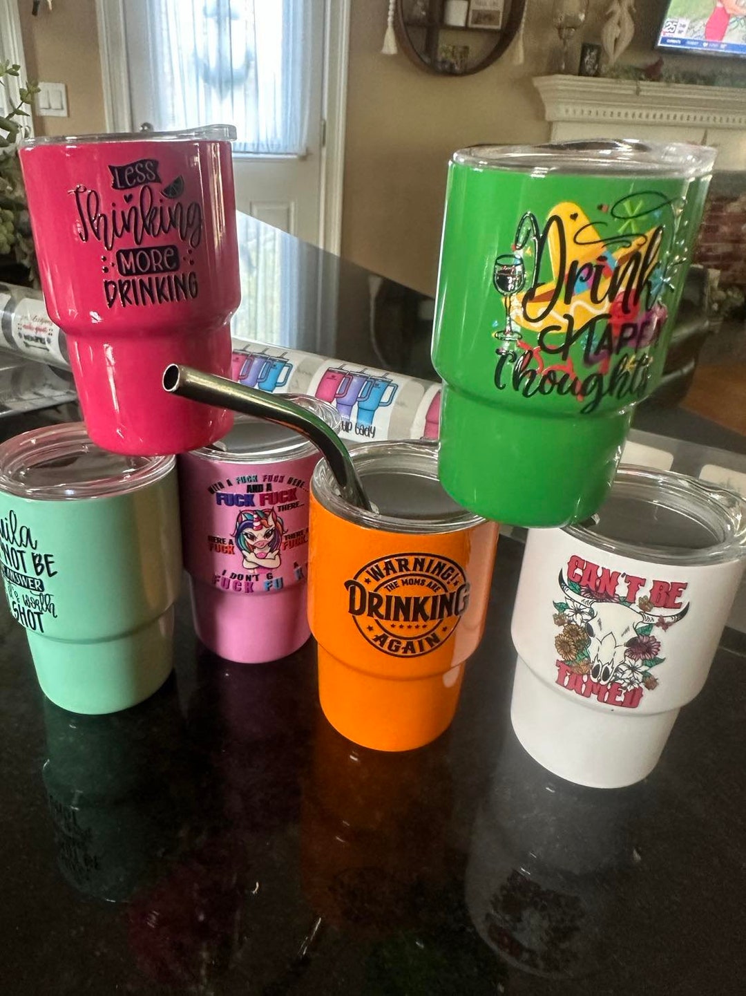 Mini Stanley Tumbler,shot Glass Tumbler,3 Oz Funny Stainless Steel Mini ...