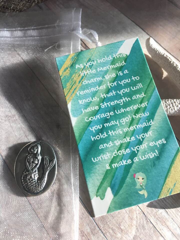 Mermaid Poem Gift Setmermaid Inspirational Charmmermaid - Etsy