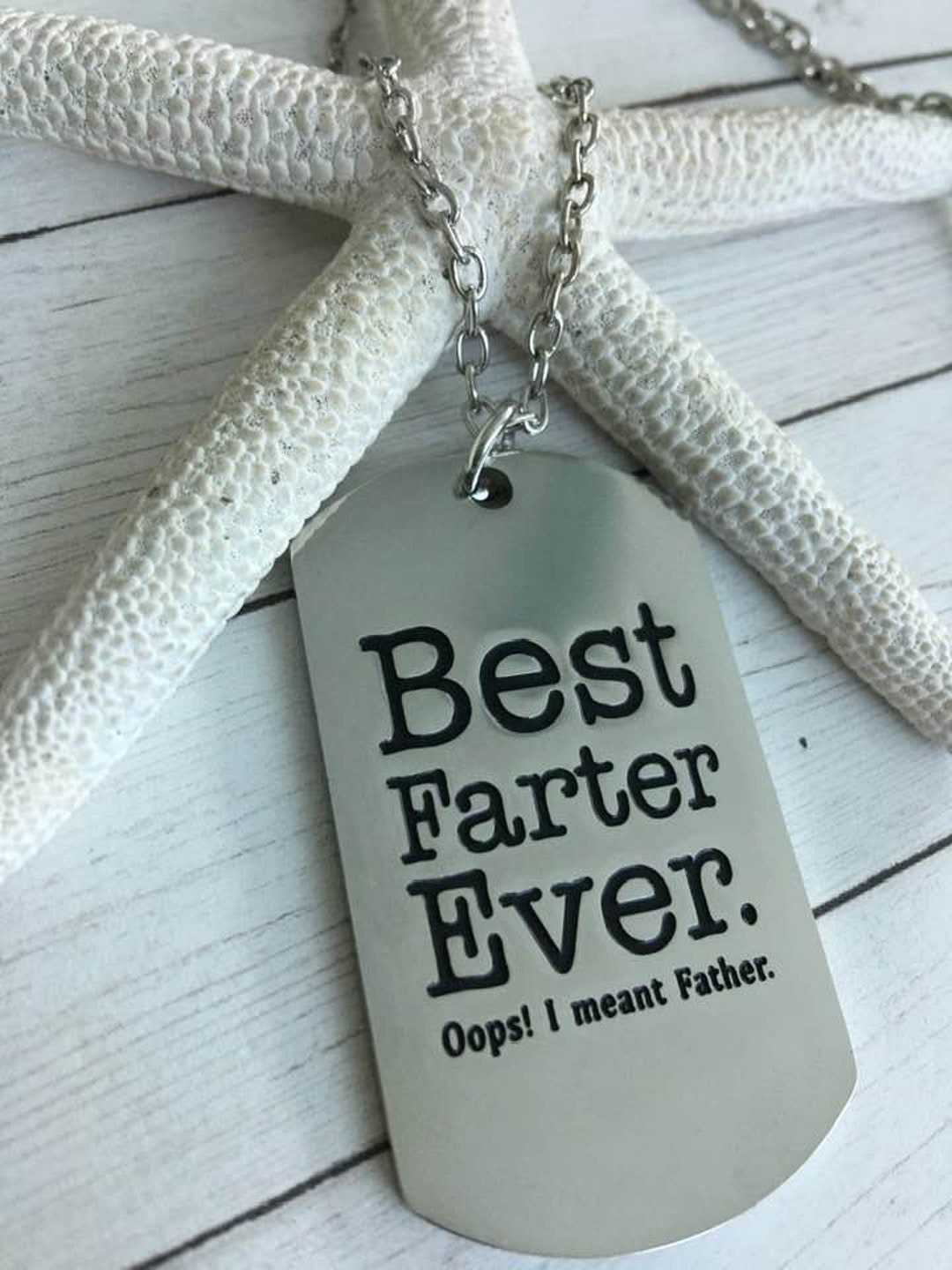 Best Farter Ever Necklace,father's Day Gift,gift for Dad,stainless ...