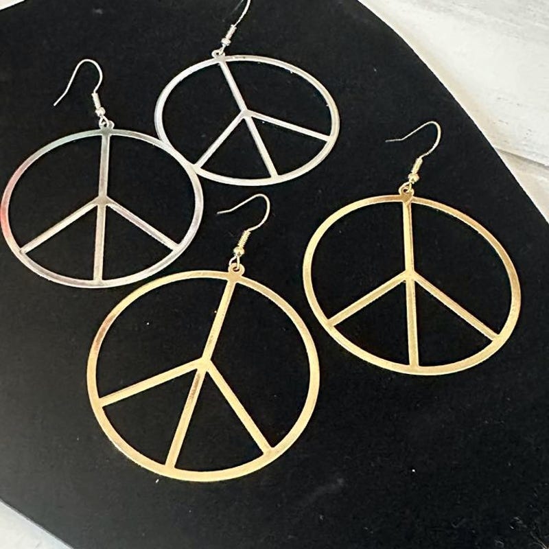 Peace Earrings - Etsy