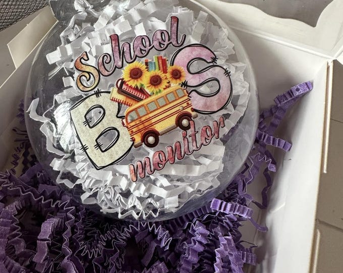 School Bus Monitor Ornament,bus Monitor Gift,acrylic Bus Monitor ...