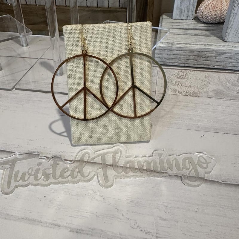 Peace Earrings - Etsy