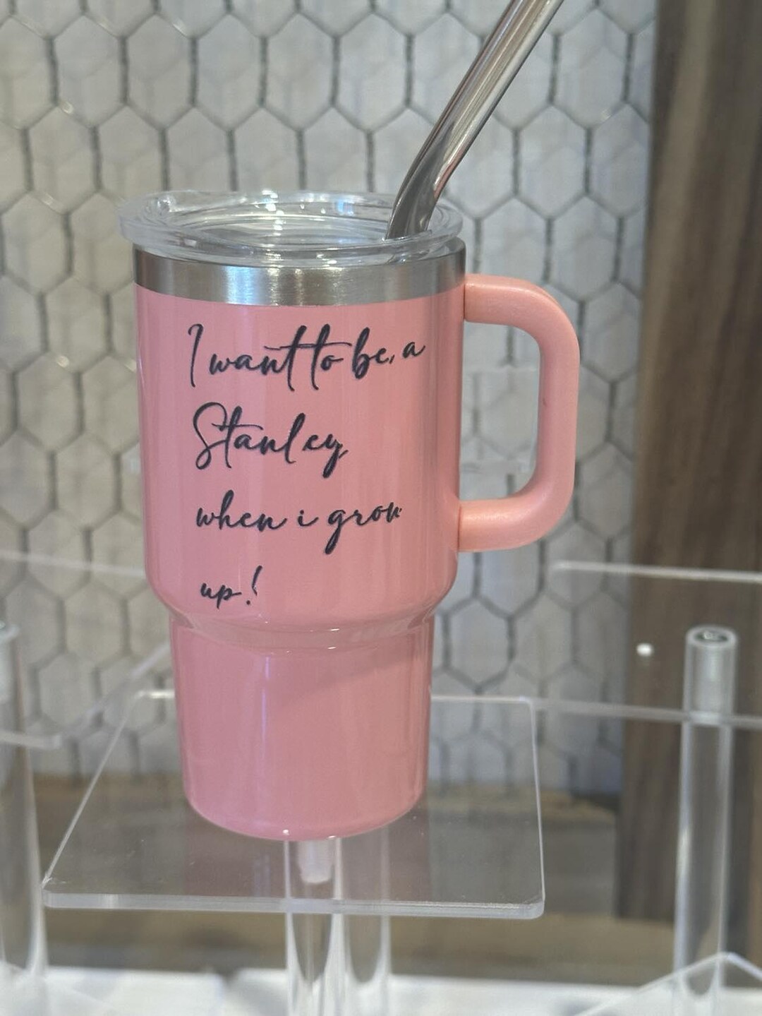 Mini Pink Tumbler,stanleytumbler,3 Oz Stainless Steel Mini Cups W/straw ...