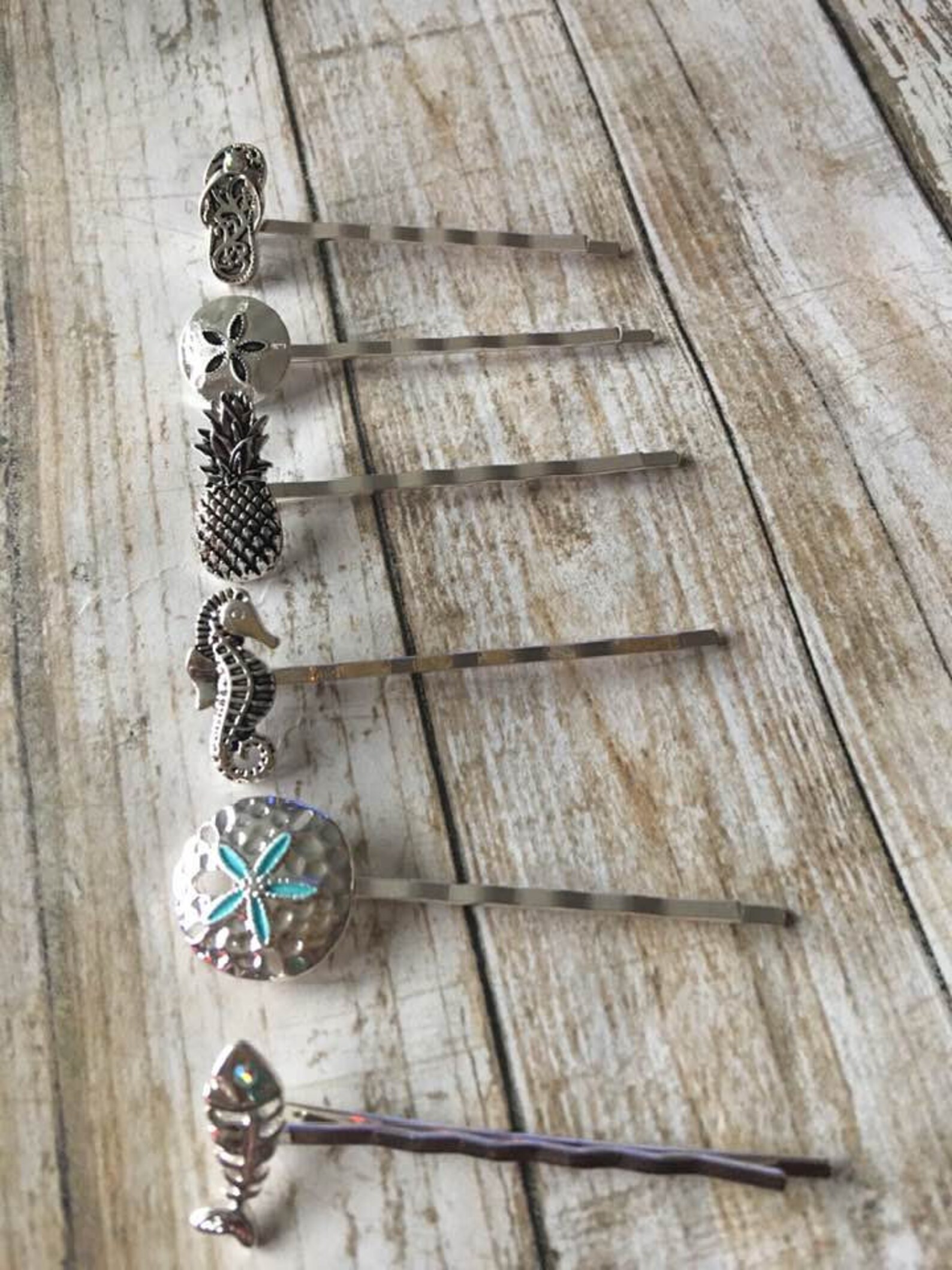 Fun Hair Pins,pineapple Hair Pin,flipflop Hair Pin,sand Dollar Hair Pin ...