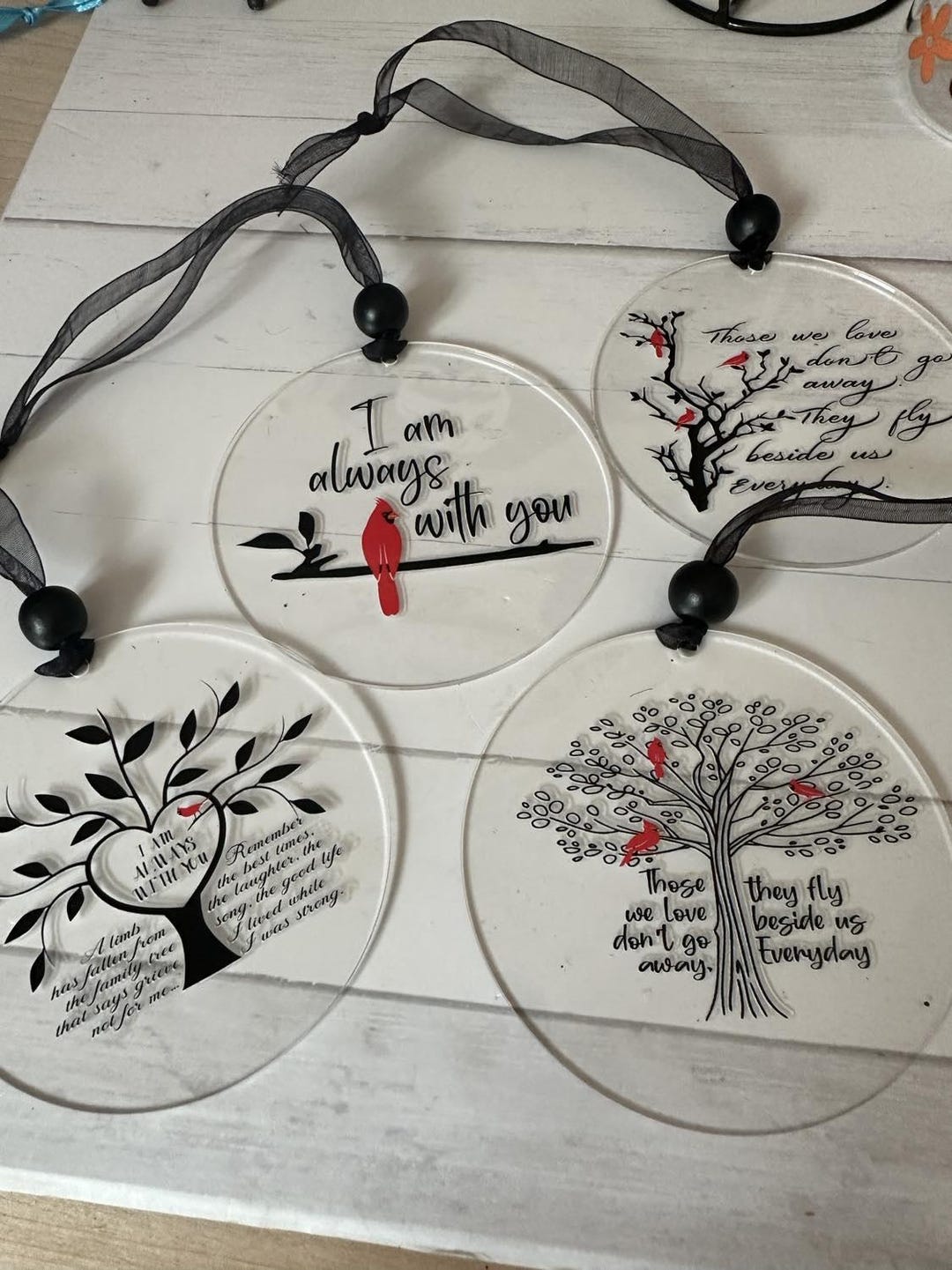 Acrylic ℂ𝕒𝕣𝕕𝕚𝕟𝕒𝕝 Ornaments,cardinal Car Charms,memorial Gift,cardinals ...