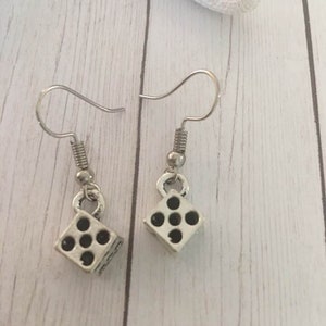 Antique Silver Dice Earrings,gamblers Earrings,craps Earrings,bunko ...