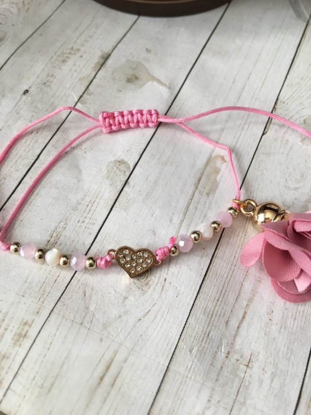 Rhinestone Heart String Bracelet,gift for Her,love,friendship Bracelet ...