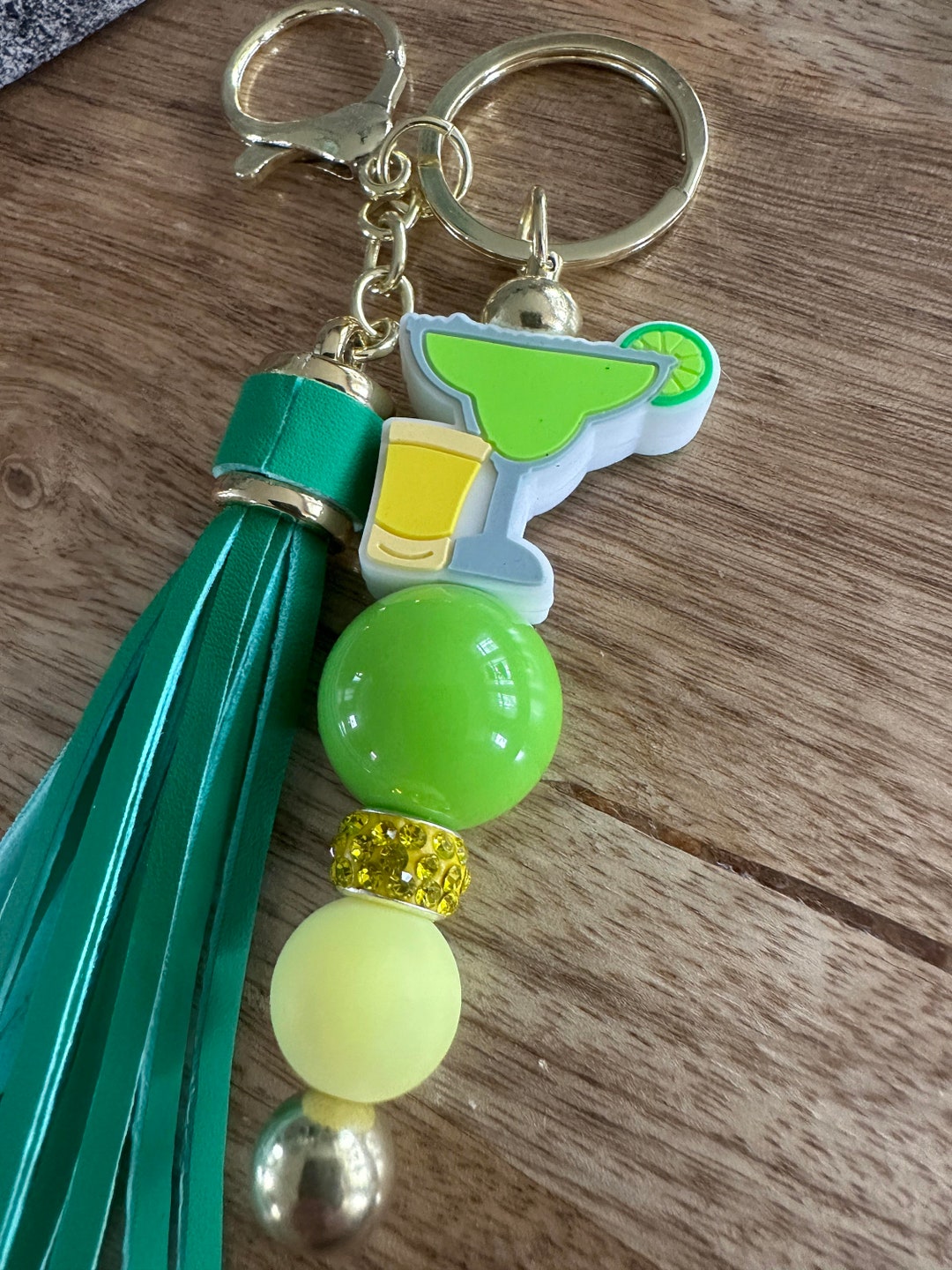 Margarita Bag Clip Ons, Beadable Keychain Clips,beadable Margarita ...