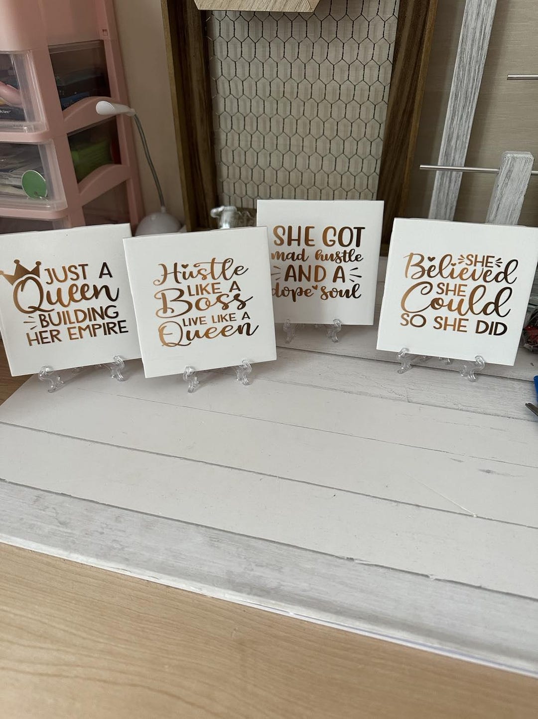 Encouragement Tile Sign,ceramic Tile Home Decor,tile Shelf Sitter,boss ...