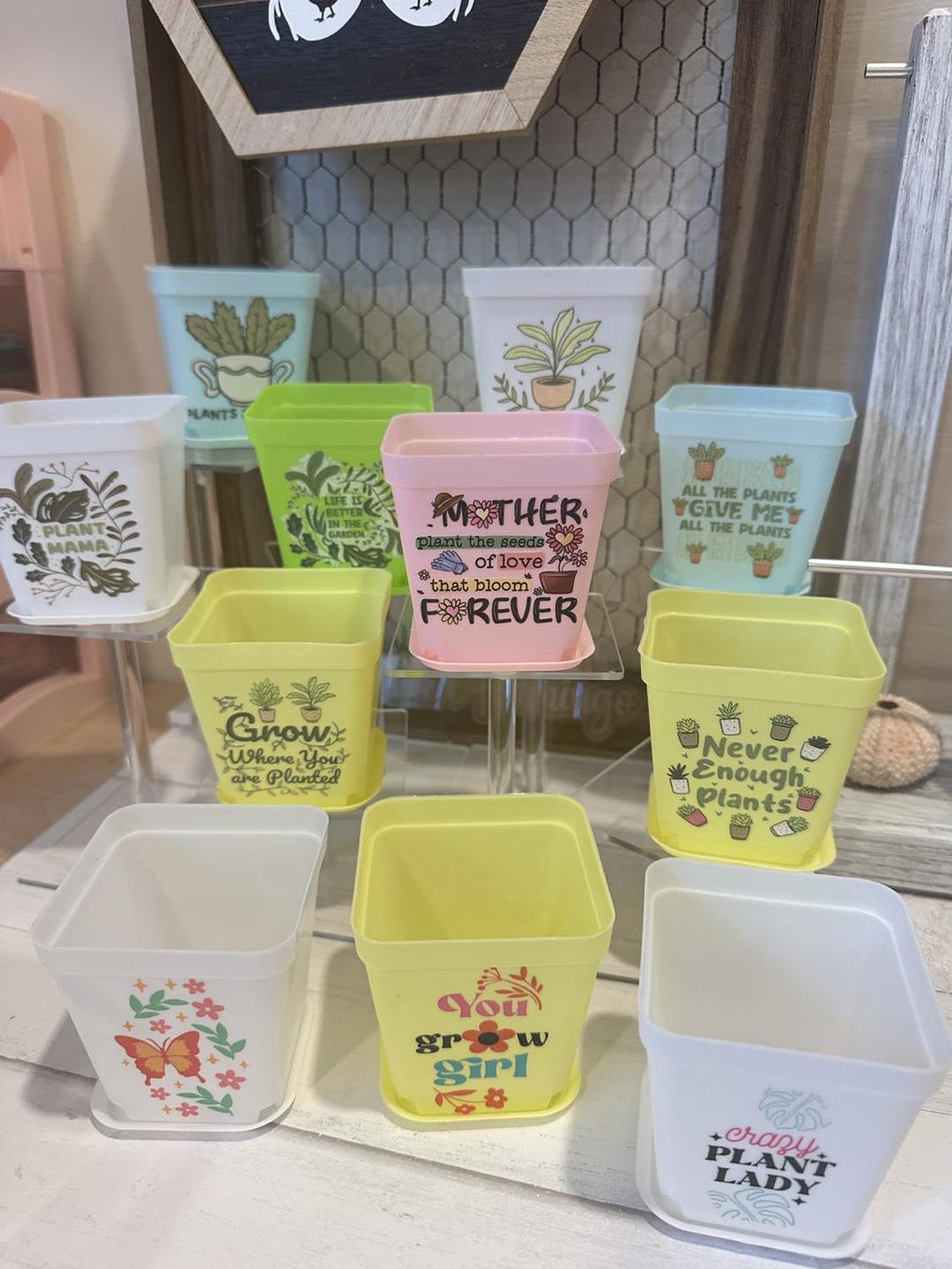 Succulent Planters,small Square Message Planters,plant Lover,plant Lady ...