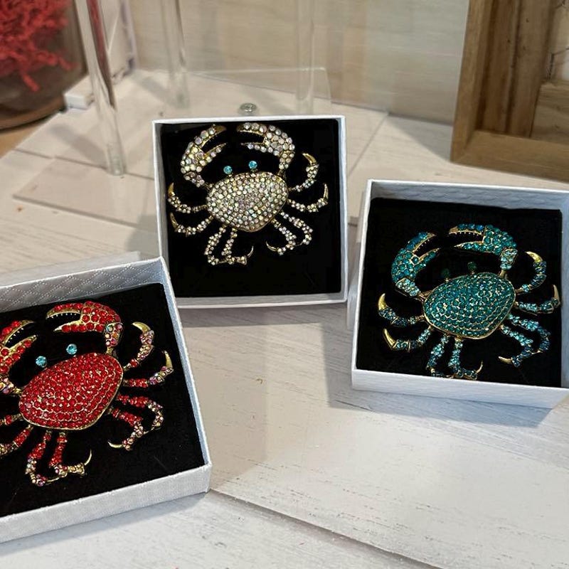 Crab Brooch - Etsy