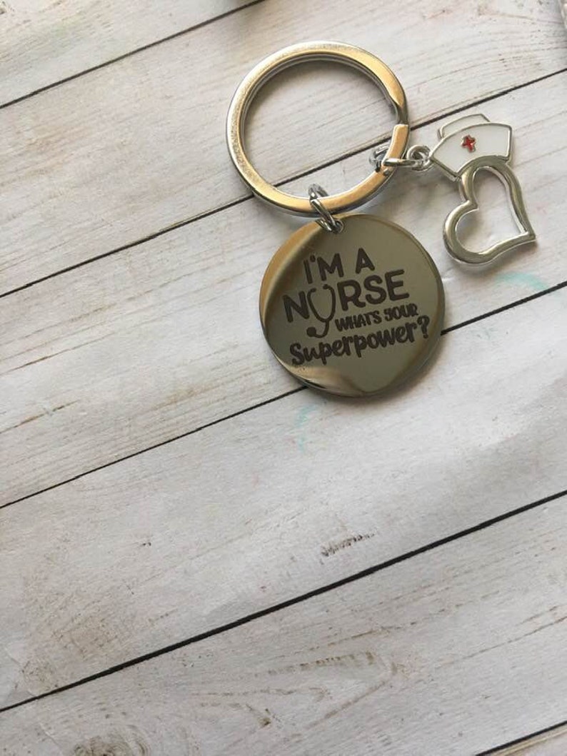 Nurse Keychainnurse Super Powersnurse Giftnurse Key - Etsy