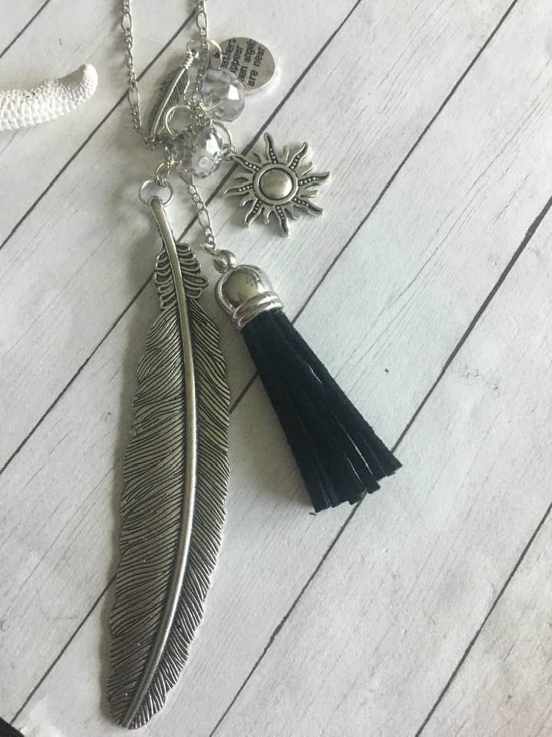 Feathers Appear when Angels are near Necklace,Feather Necklace,Memorial ...