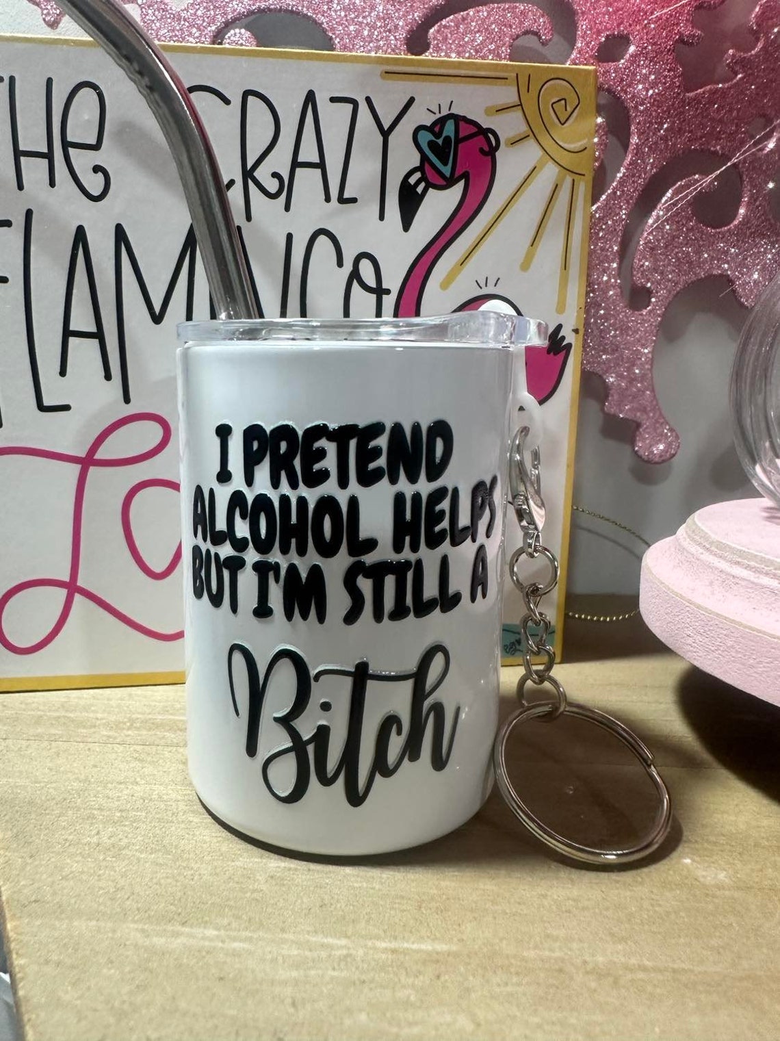 Tequila Shot Glass Tumbler Keychain: Funny Stainless Steel Mini Cup - Etsy