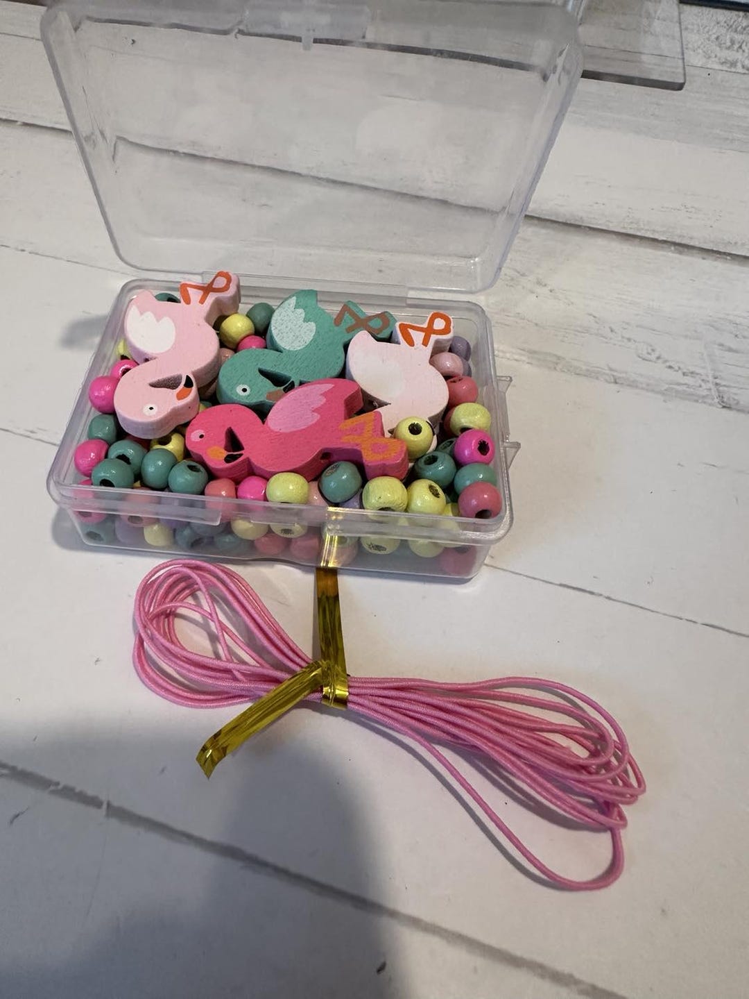 Flamingo Bead Kit,flamingo Beads,tropical Bird,animal Childrens Craft ...