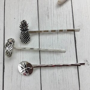 Fun Hair Pins,pineapple Hair Pin,flipflop Hair Pin,sand Dollar Hair Pin ...
