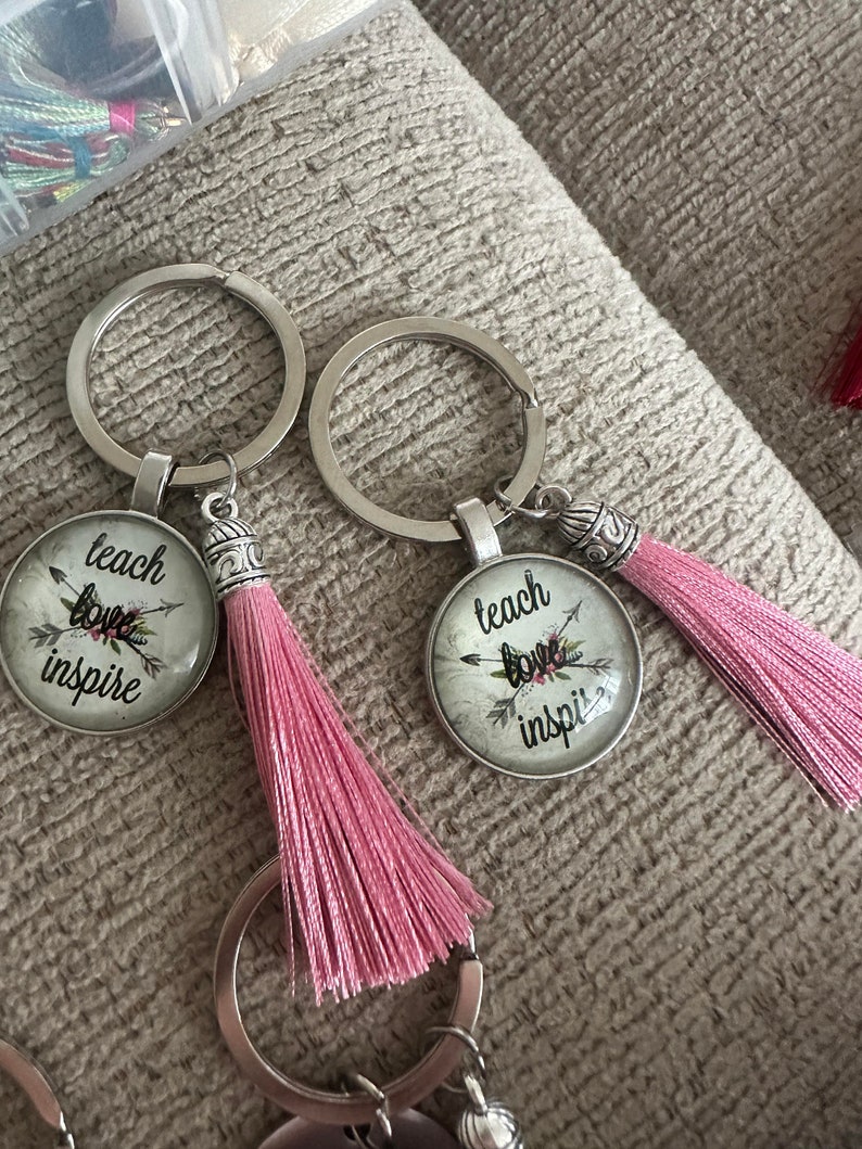Teach Love Inspire Keychain,teacher Gift,teacher Appreciation,teaching ...