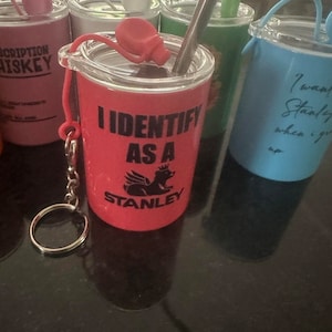 Mini Stainless Steel Shot Glass Tumbler Keychain: Funny Bogg Bag Charm ...