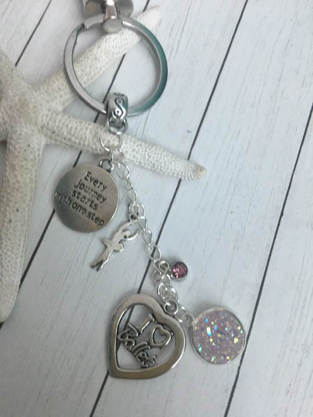 Ballerina Keychain,i Love Ballet Key Fob,ballerina Gift,ballerina ...